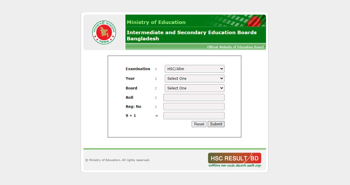 HSC Result 2025 with Marksheet - All Education Boards - HSC Result BD